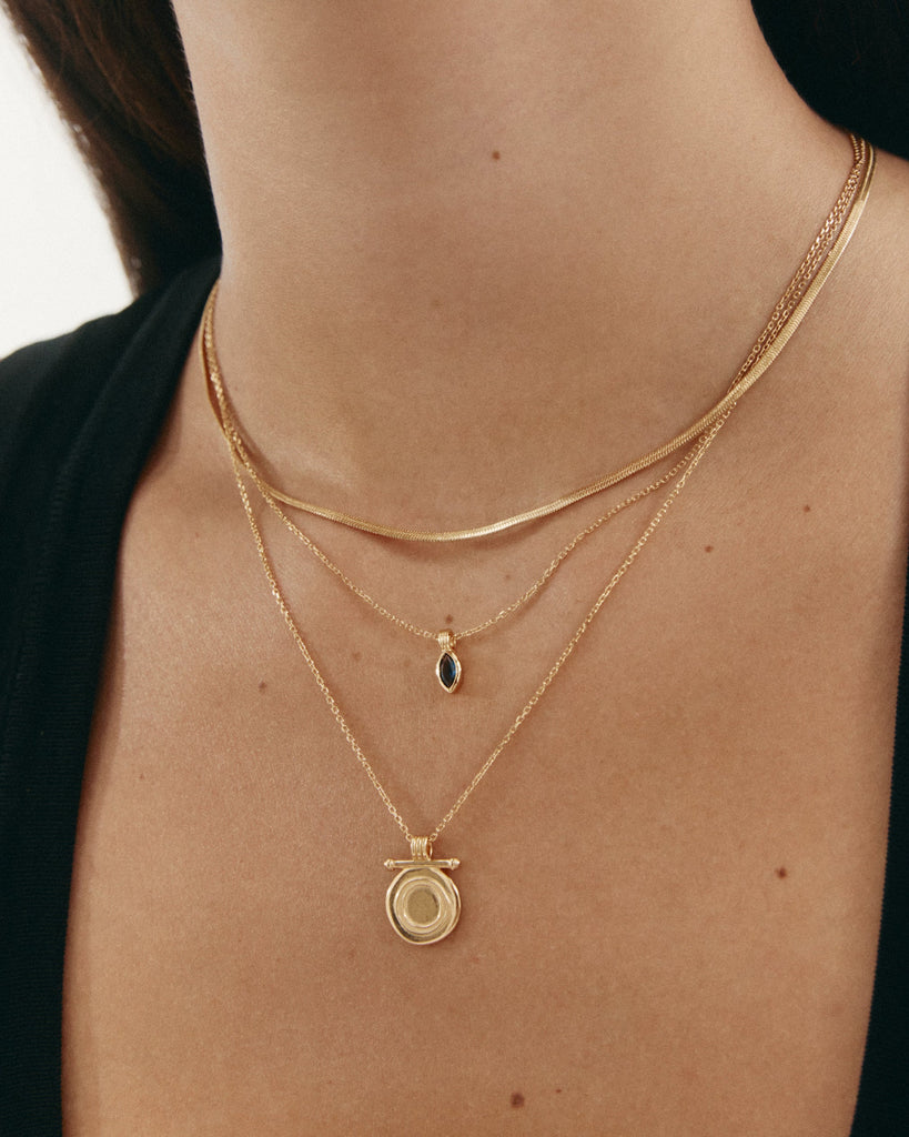 INDIGO COIN NECKLACE (18K GOLD VERMEIL) – KIRSTIN ASH (United States)