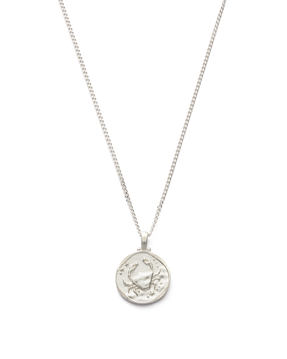 CANCER ZODIAC NECKLACE STERLING SILVER